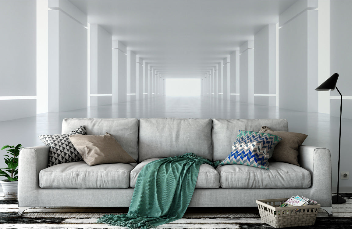 Endless Corridor Perspective Mural Wallpaper | Ever Wallpaper ...