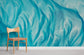 Abstract Ocean Wave Blue Mural Wallpaper | Ever Wallpaper