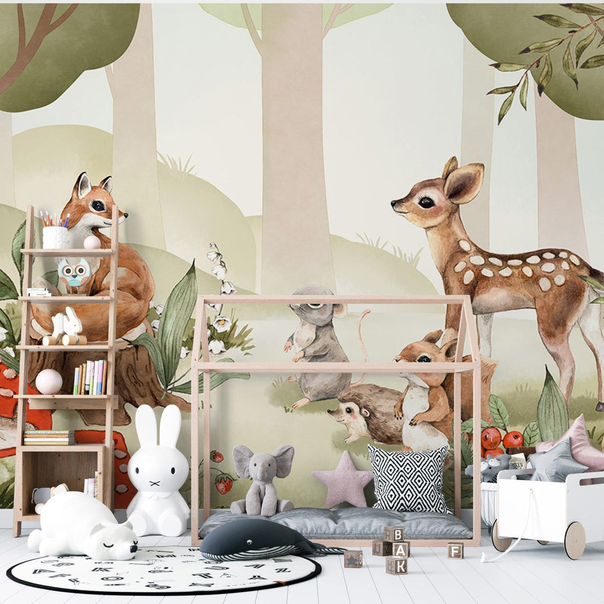 Enchanted Forest Animal Kids Mural Wallpaper | Ever Wallpaper ...