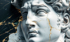 Gilded Marble Sculpture Mural Wallpaper | Ever Wallpaper – Everwallpaper