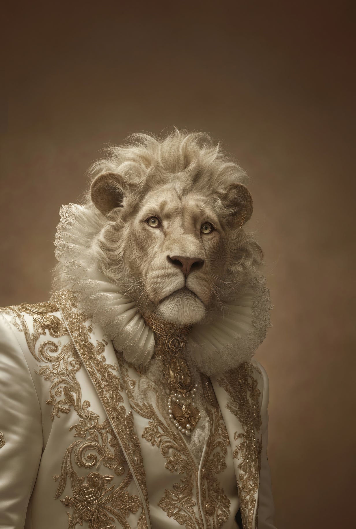 Regal Baroque Lion Portrait Mural Wallpaper | Ever Wallpaper UK ...