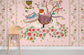 Whimsical Rabbit Floral Kids Mural Wallpaper | Ever Wallpaper
