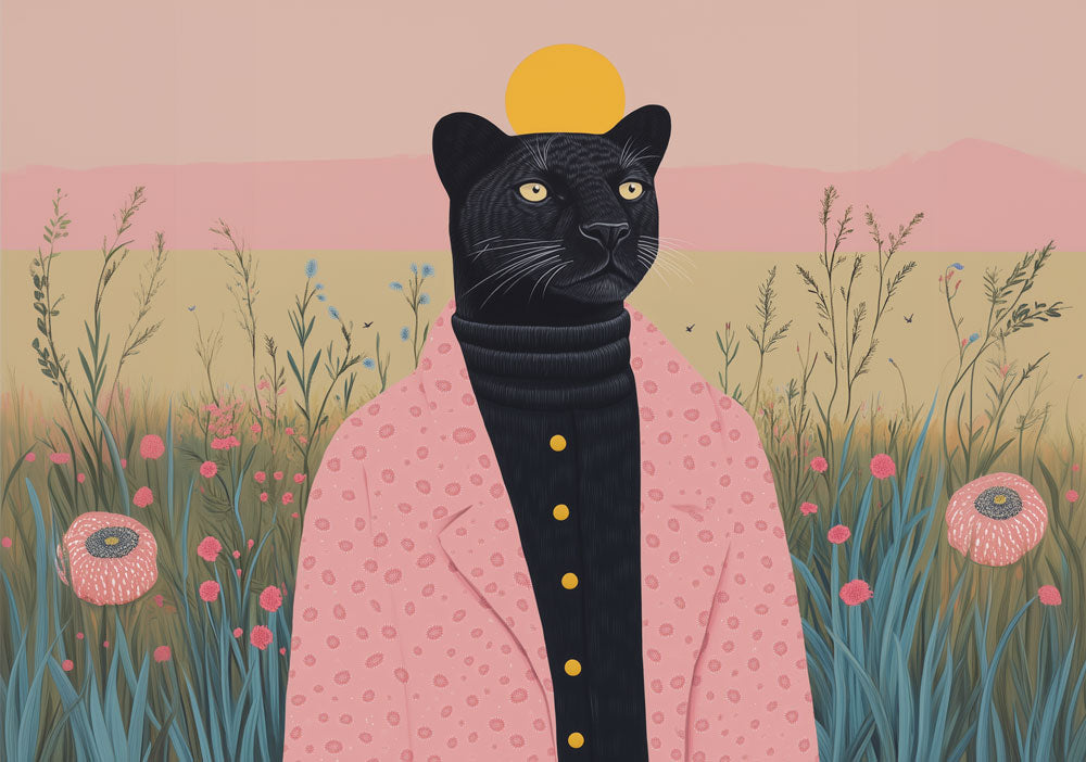 Sunset Panther Portrait Mural Wallpaper | Ever Wallpaper UK – Everwallpaper