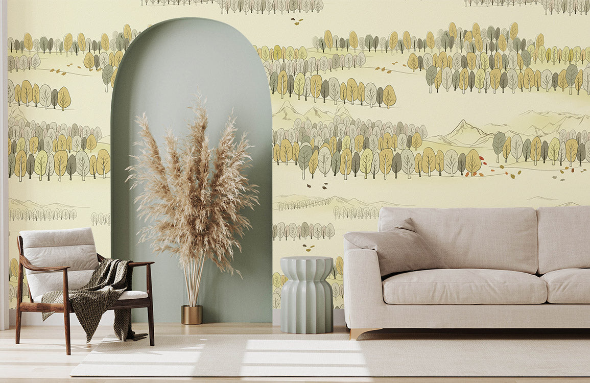 Neutral Landscape Artistic Mural Wallpaper | Ever Wallpaper – Everwallpaper