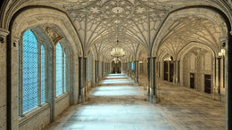 Gothic Architectural Hallway Mural Wallpaper | Ever Wallpaper