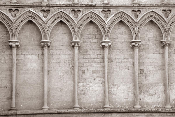 Vintage Gothic Arch Grey Mural Wallpaper | Ever Wallpaper – Everwallpaper