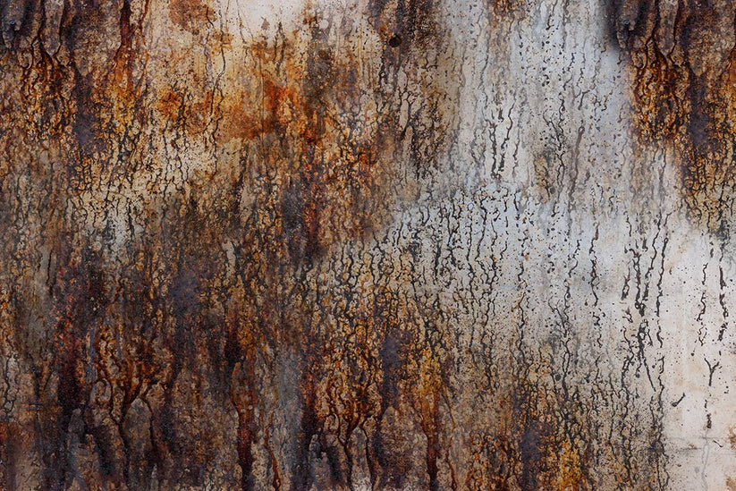 Rustic Abstract Brown Metal Wallpaper Mural | Ever Wallpaper ...