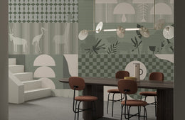 Eclectic Abstract Geometric Mural Wallpaper | Ever Wallpaper