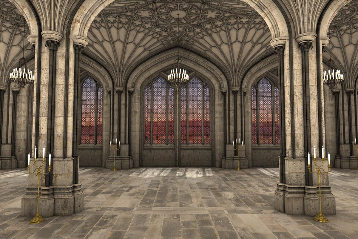 Gothic Cathedral Arch 3D Mural Wallpaper | Ever Wallpaper – Everwallpaper