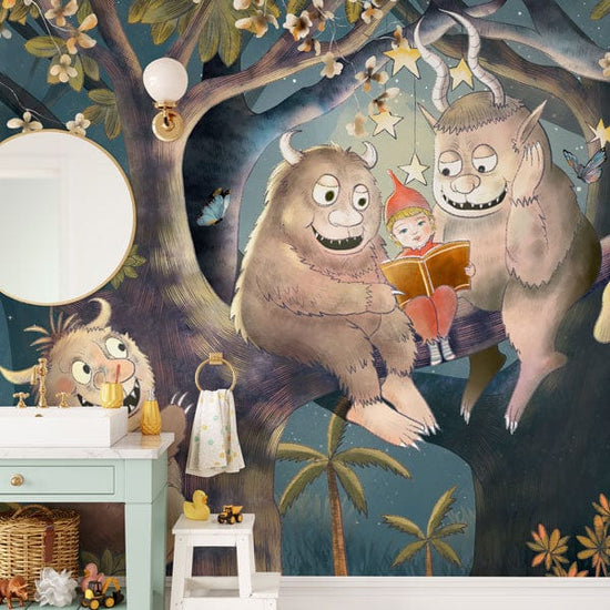 Whimsical Forest Friends Mural Wallpaper | Ever Wallpaper