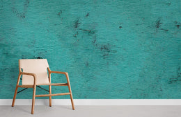 Rustic Teal Wood Texture Mural Wallpaper | Ever Wallpaper