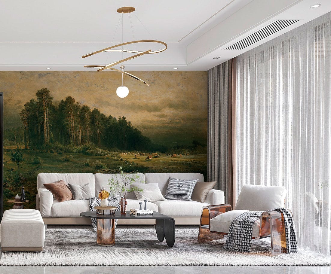 Rustic Landscape Forest Wall Mural | Ever Wallpaper – Everwallpaper