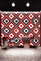 Modern Geometric Card Suits Wallpaper | Ever Wallpaper