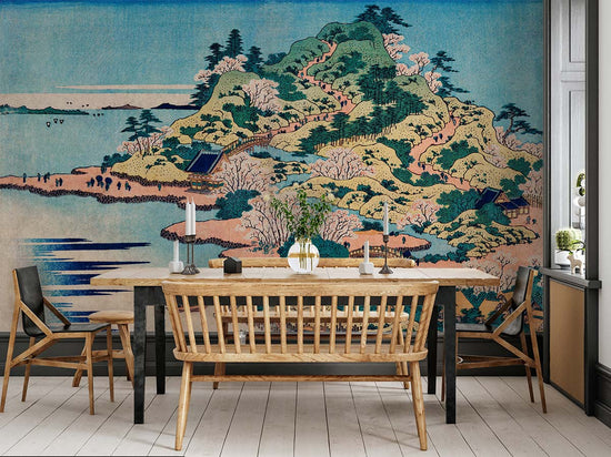 Vintage Japanese Landscape Wall Mural | Ever Wallpaper – Everwallpaper