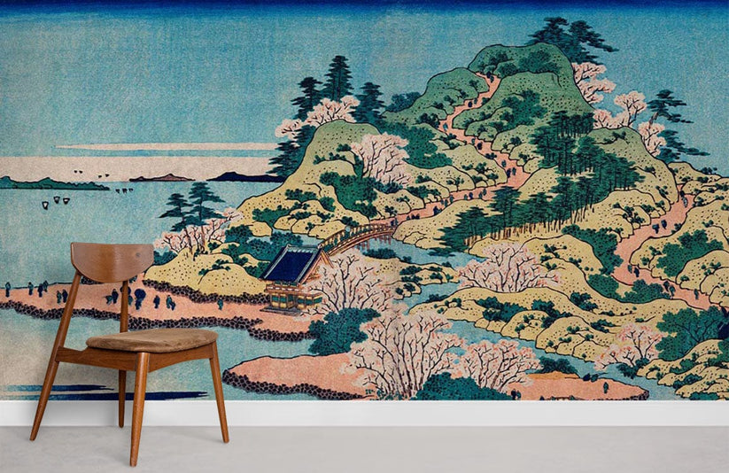 Vintage Japanese Landscape Wall Mural | Ever Wallpaper – Everwallpaper