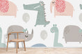 Cute Animal Illustration Nursery Mural Wallpaper | Ever Wallpaper