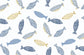 Nautical Blue Fish Pattern Wallpaper Mural | Ever Wallpaper