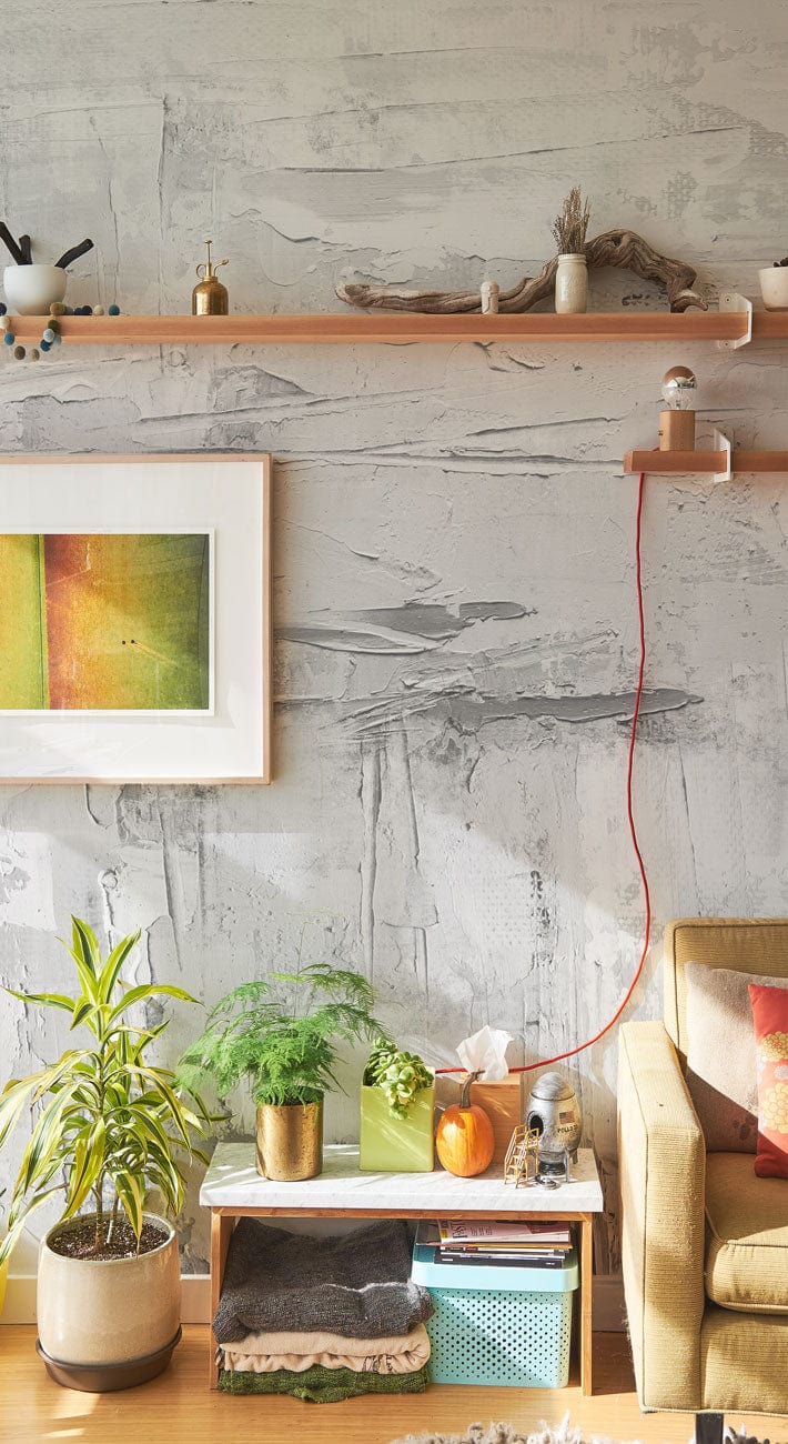 Modern Abstract Grey Brushstroke Mural Wallpaper | Ever Wallpaper ...