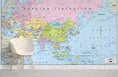 Contemporary Political Map of Eurasia Wallpaper Mural | Ever Wallpaper