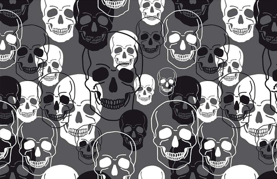 Moody Monochrome Skulls Mural Wallpaper | Ever Wallpaper – Everwallpaper