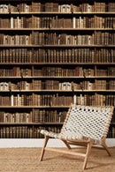 Vintage Library Bookshelf Wallpaper Mural | Ever Wallpaper
