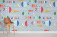 Colorful Whimsical Ocean Fish Mural Wallpaper | Ever Wallpaper