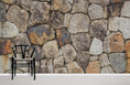 Rustic Stone Wall Effect Mural Wallpaper | Ever Wallpaper