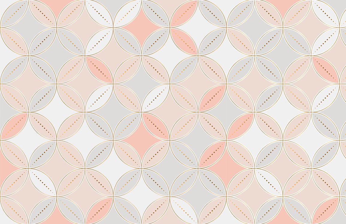 Modern Geometric Leaf Pattern Wallpaper Mural | Ever Wallpaper ...