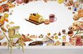 Vibrant Whimsical Bakery Wall Mural | Ever Wallpaper