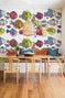Colorful Hand-Drawn Fish Mural Wallpaper | Ever Wallpaper
