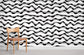 Modern Black White Wavy Mural Wallpaper | Ever Wallpaper