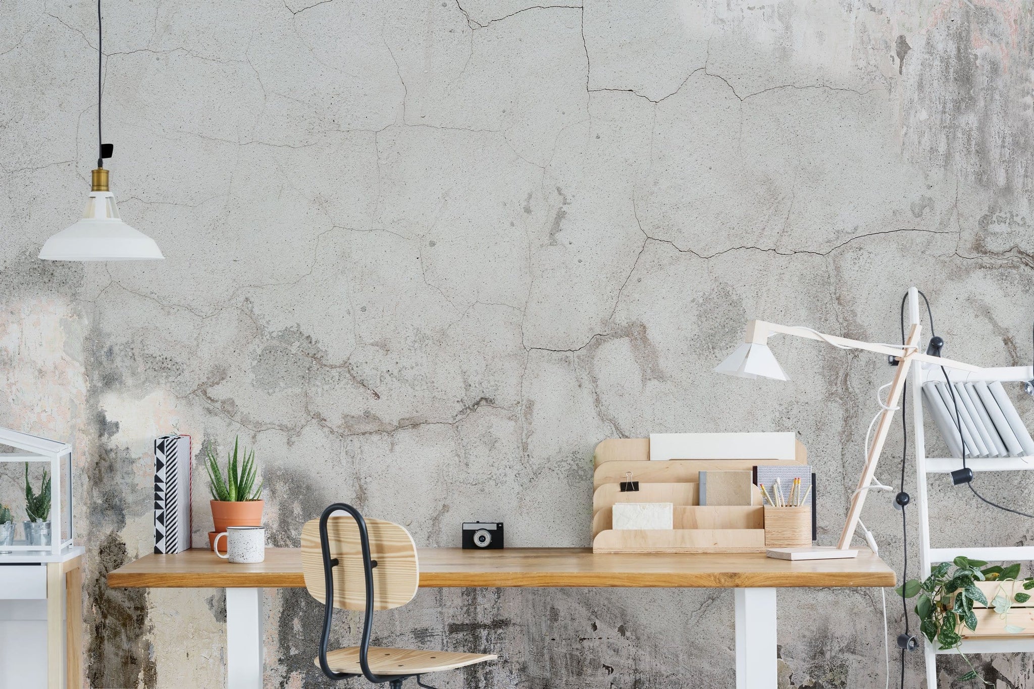 Modern Abstract Grey Concrete Mural Wallpaper | Ever Wallpaper