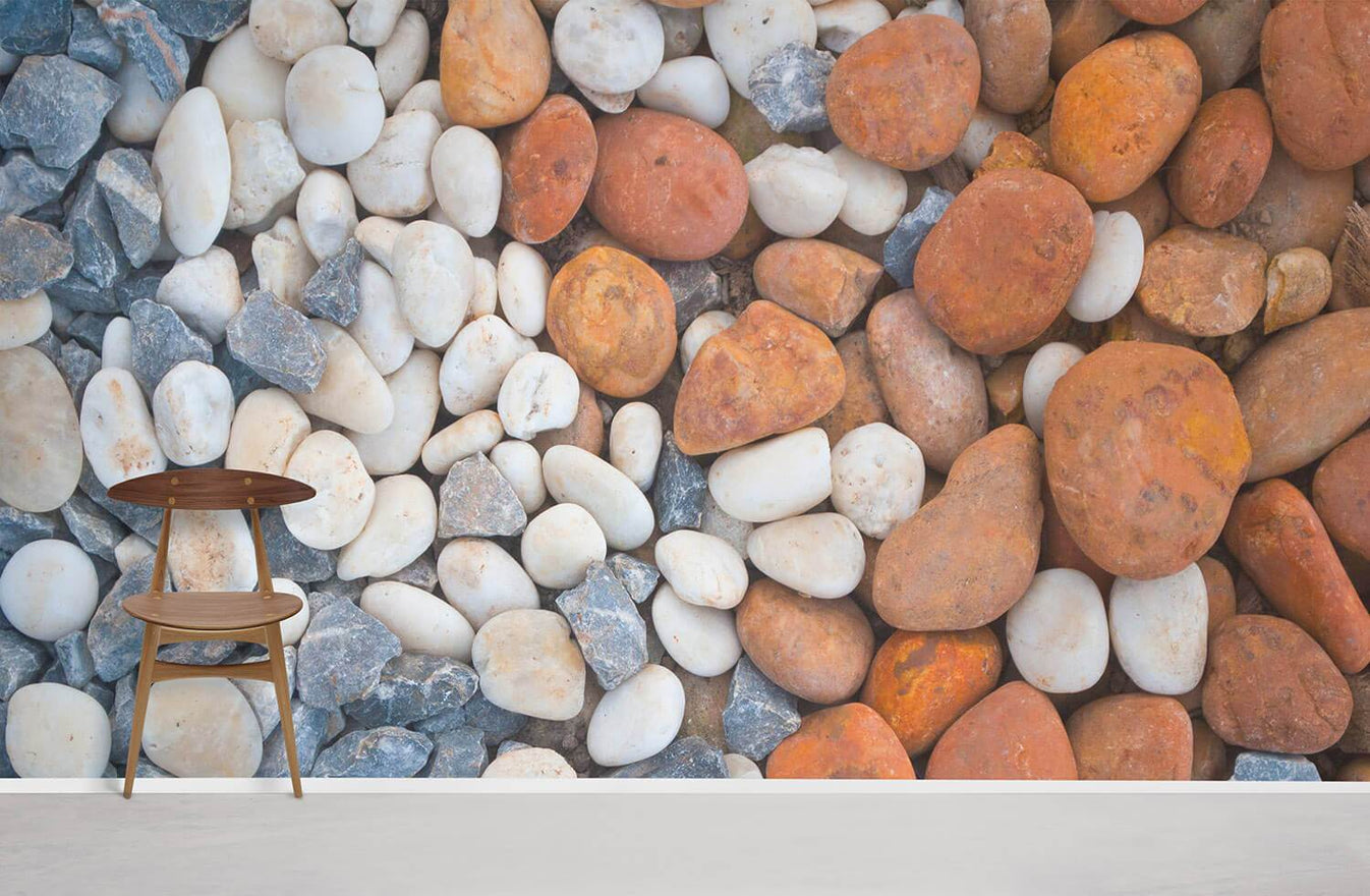 Natural Stone Pebble Effect Mural Wallpaper | Ever Wallpaper ...
