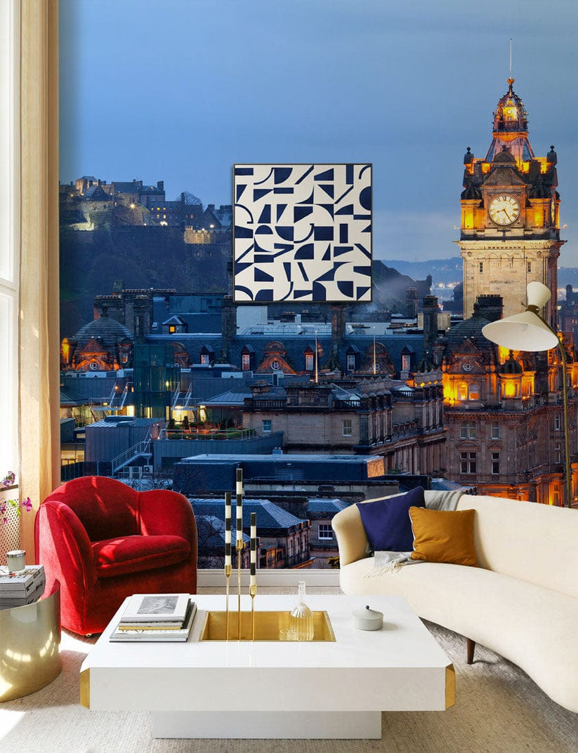 Vintage Edinburgh Castle Cityscape Mural Wallpaper | Ever Wallpaper ...