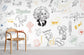 Educational Doodle Physics Mural Wallpaper | Ever Wallpaper