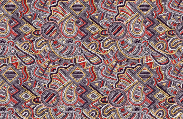 Abstract Geometric Red Mosaic Mural Wallpaper | Ever Wallpaper ...
