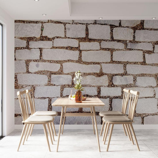 Rustic Grey Stone Pavement Mural Wallpaper | Ever Wallpaper – Everwallpaper