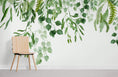 Botanical Watercolor Green Leaf Mural Wallpaper | Ever Wallpaper