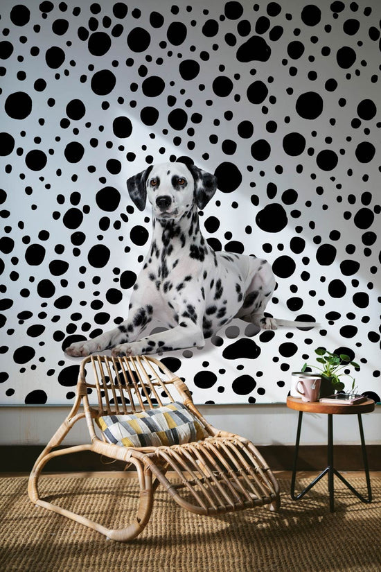 Playful Dalmatian Spots Pattern Mural Wallpaper | Ever Wallpaper