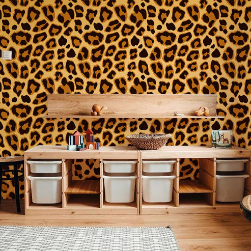 Exotic Leopard Print Mural Wallpaper | Ever Wallpaper – Everwallpaper
