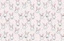 Whimsical Pink Bunny Pattern Mural Wallpaper | Ever Wallpaper