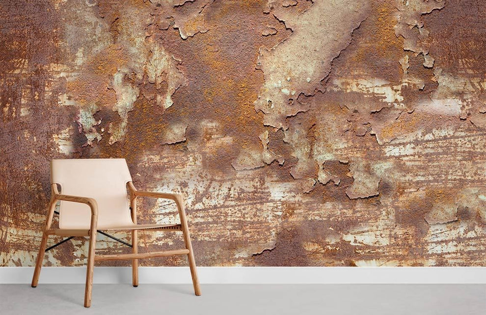 Rustic Metallic Textured Mural Wallpaper | Ever Wallpaper – Everwallpaper