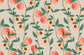 Peach Botanical Illustration Mural Wallpaper | Ever Wallpaper