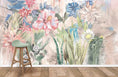 Watercolor Botanical Floral Mural Wallpaper | Ever Wallpaper