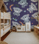 Cute Koala Playful Nursery Mural Wallpaper | Ever Wallpaper – Everwallpaper
