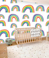 Colorful Rainbow Arch Pattern Mural Wallpaper | Ever Wallpaper ...