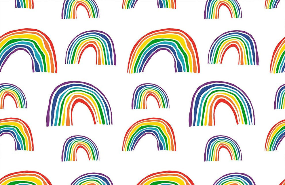 Colorful Rainbow Arch Pattern Mural Wallpaper | Ever Wallpaper ...