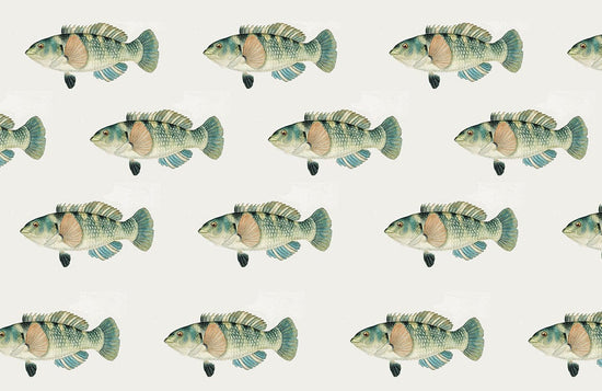 Charming Aquatic Fish Pattern Mural Wallpaper | Ever Wallpaper ...