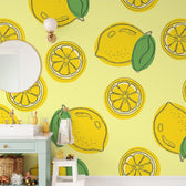 Sunny Lemon Slice Kitchen Mural Wallpaper | Ever Wallpaper