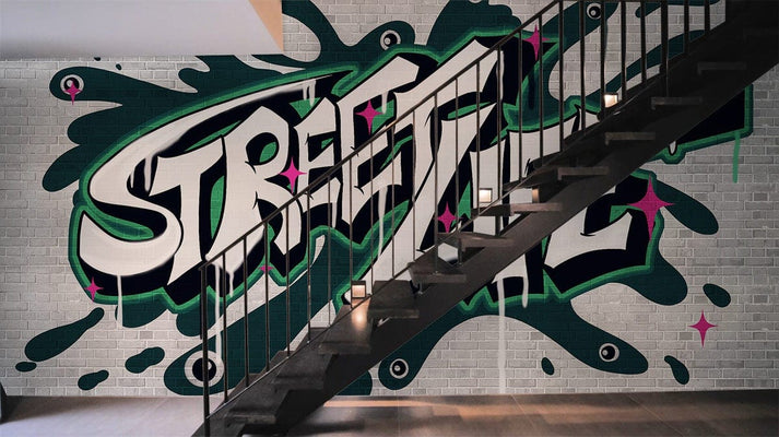 Urban Graffiti Street Life Mural Wallpaper | Ever Wallpaper – Everwallpaper